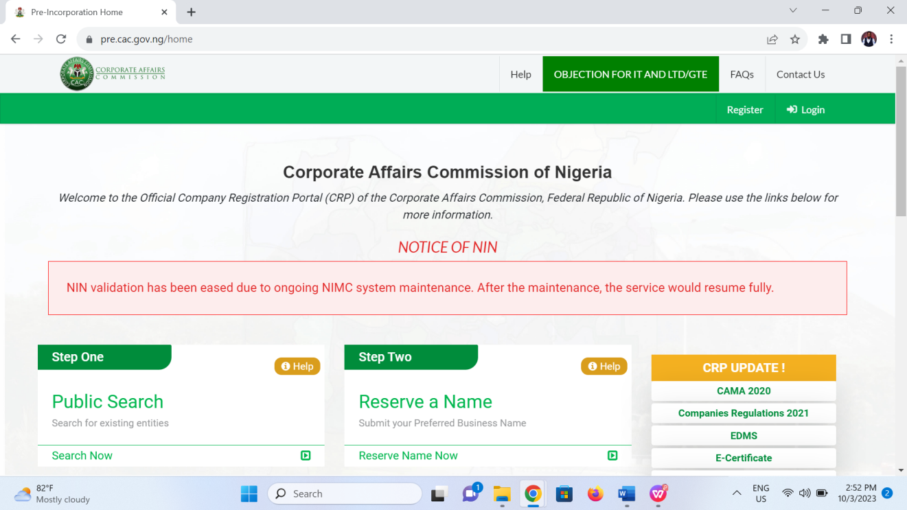 How to Search for Availability of a Business Name on CAC in 2025 - GWRITE